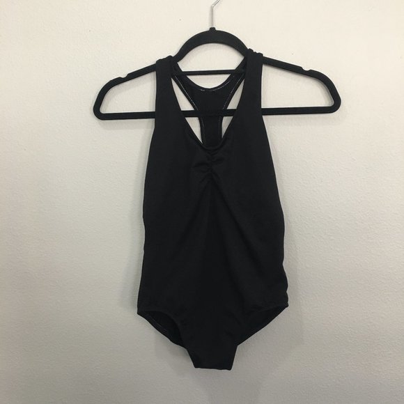 Motionwear | Other | Motionwear Black Racerback Leotard With Horizontal ...